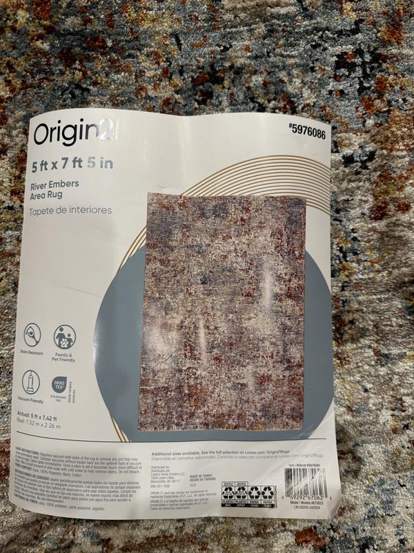 Origin 21 River Embers 5 X 8 (ft) Indoor Abstract Area Rug 670623 at ...