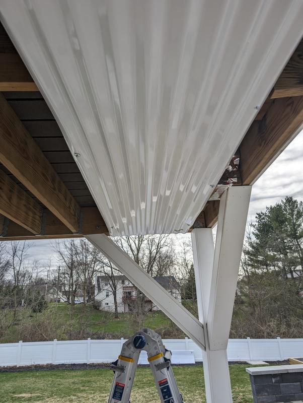 AmeriLux International PVCLite 2.16-ft x 12-ft Corrugated White PVC ...