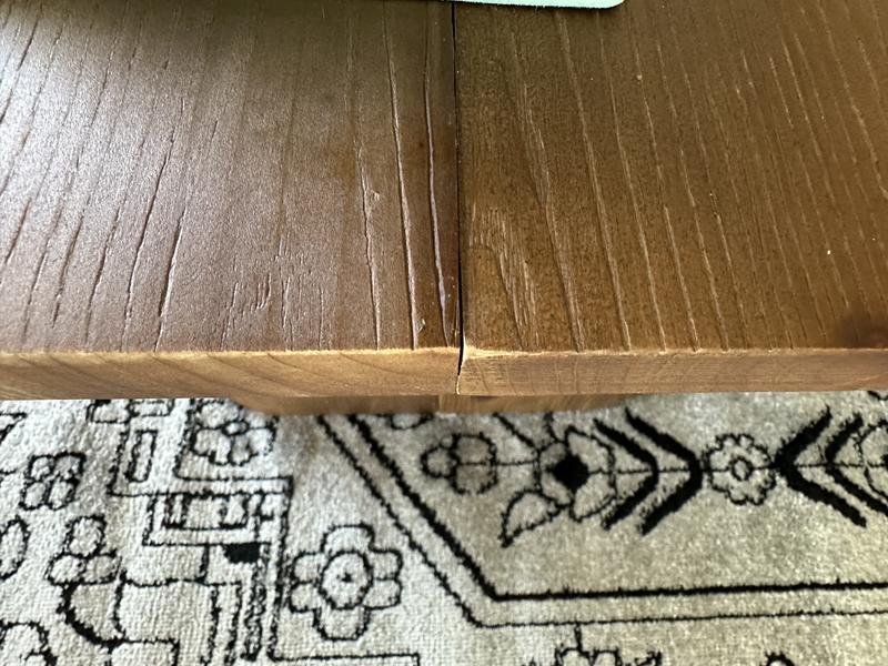 LITTLE TREE Brown 47.24-Inch Solid Wood Coffee Table for Living Room ...