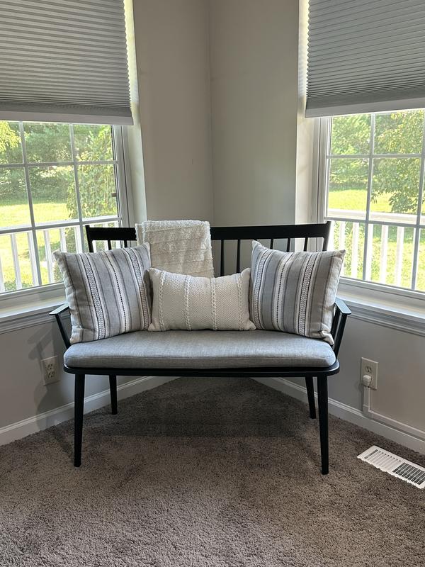 Style Selections Patio Bench 46.6-in W x 37-in H Black Style Selections Patio Bench 46.6-in W x 37-in H Black