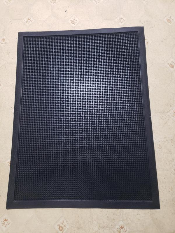 Rubber-Cal 3-ft x 6-ft Black Rubber Rectangular Indoor or Outdoor Home ...