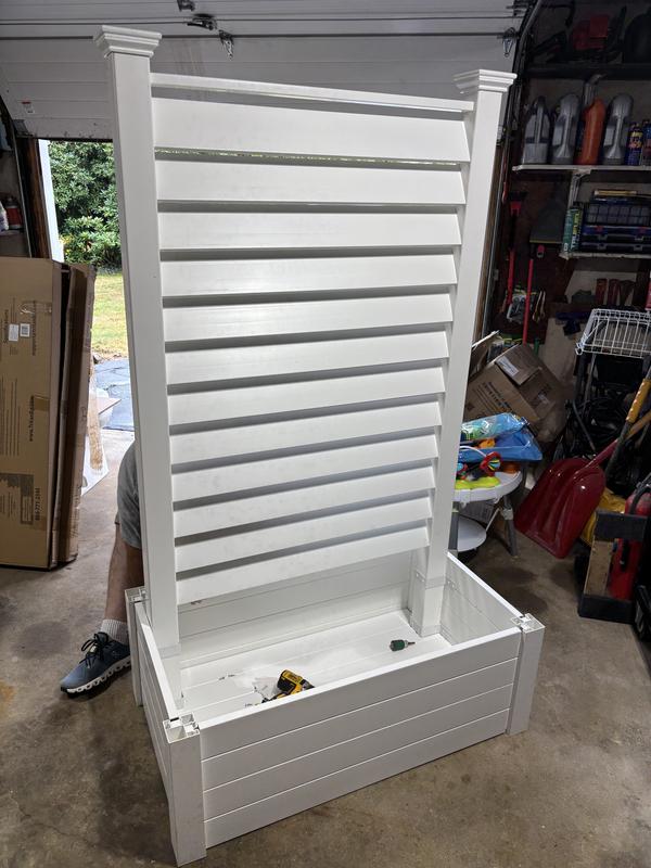 Enclo Privacy Screens Lexington 43-in W x 72-in H White Vinyl Outdoor ...