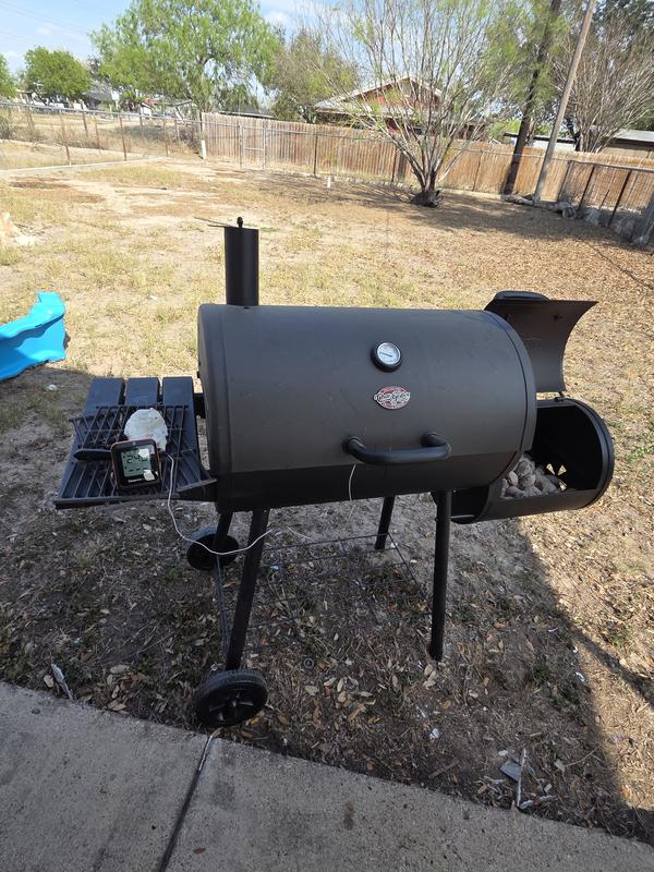 Char-Griller Smokin' Pro 1130-Sq. in Black Horizontal Charcoal Smoker ...