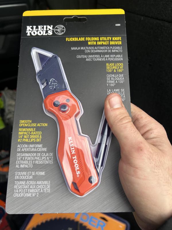 Klein Tools Folding Utility Knife with Driver 3/4-in 1-Blade Folding ...