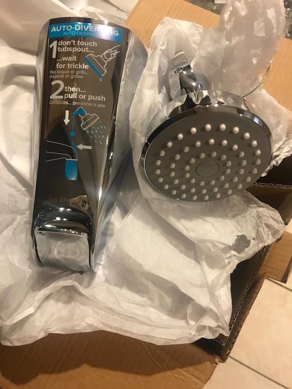 Evolve Thermostatic Valve Chrome 3.25-in Round Fixed Shower Head 1.5 ...