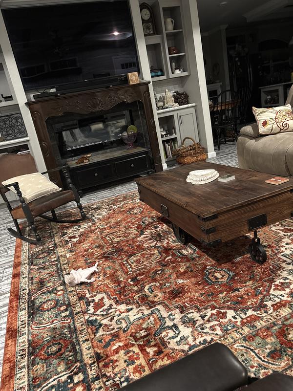 allen + roth with STAINMASTER Jezebel Performance 2 X 8 (ft) Garnet ...