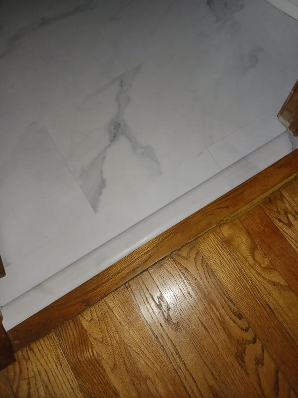 Project Source Calacatta 0.23-in T x 2-in W x 78.7-in L Vinyl Multi ...