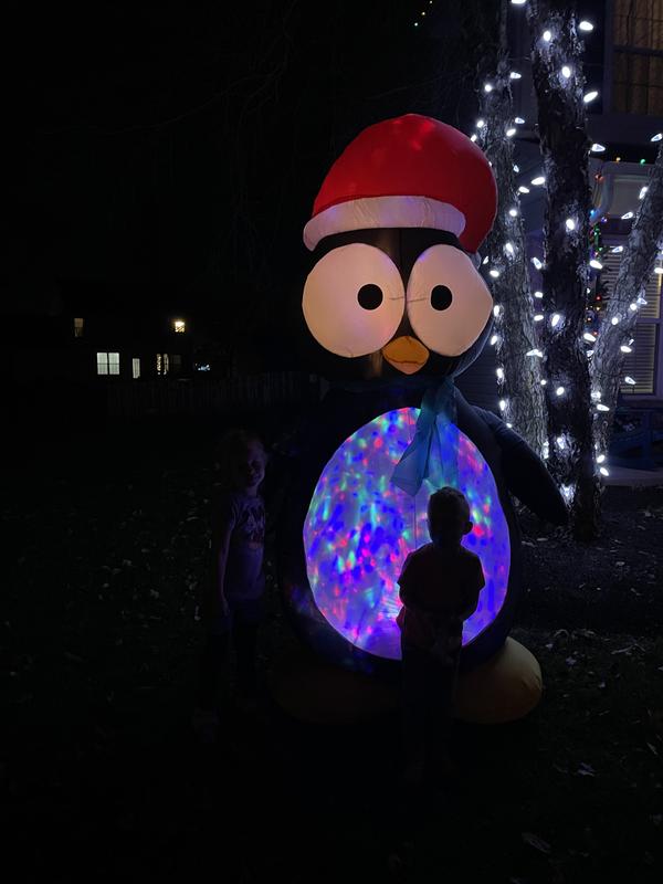 Gemmy 7.5-ft Lighted Penguin Christmas Inflatable at Lowes.com