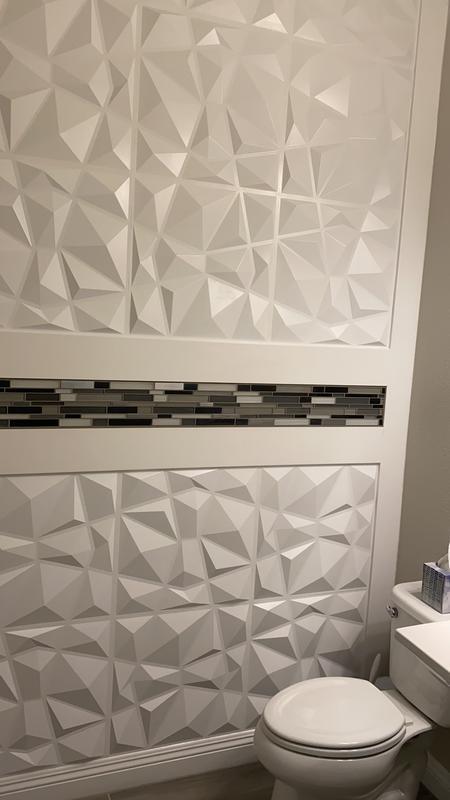 Ekena Millwork 19-5/8-in x 19-5/8-in Embossed Silver PVC Wall Panel 12 ...