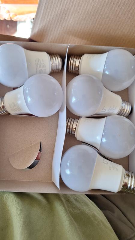 Utilitech 60 -Watt EQ A19 Soft white Screw bases Dimmable LED General purpose Light Bulb 8 -Pack ...