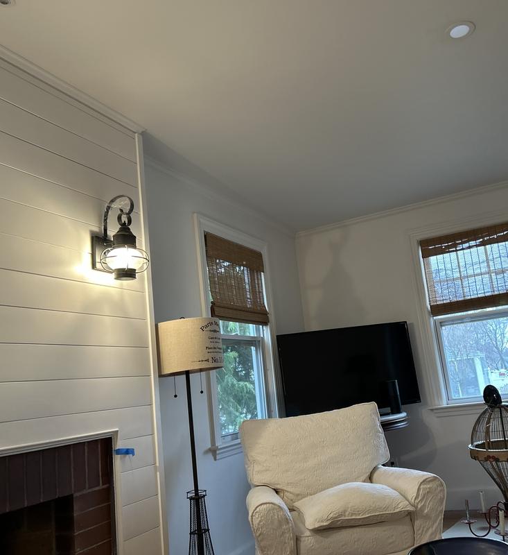 allen + roth Trevett 1-Light 14-in H Matte Black Outdoor Wall Light ...