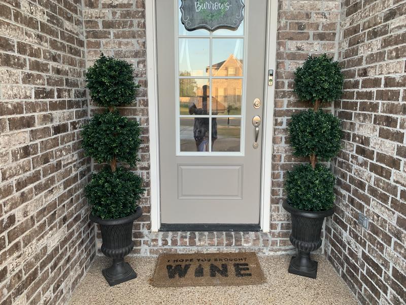 Nature Spring 60-in Green Indoor/Outdoor Boxwood Artificial Tree ...