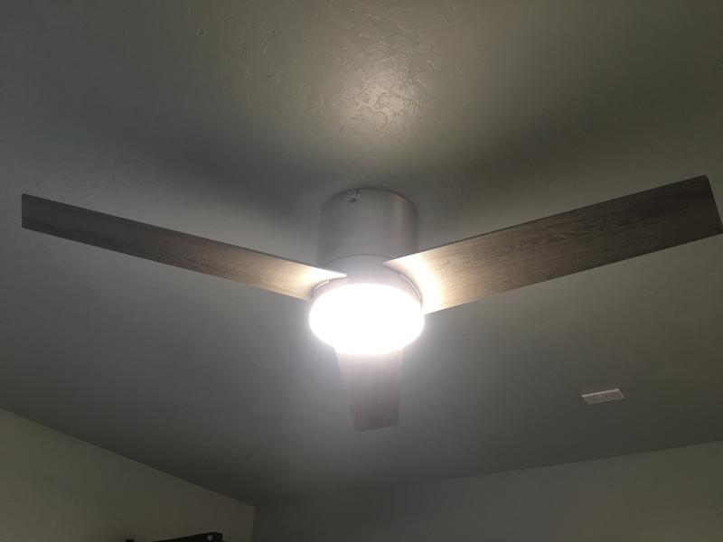 Parrot Uncle 48-in Color-Changing Integrated LED Dry Flush Mount Black ...