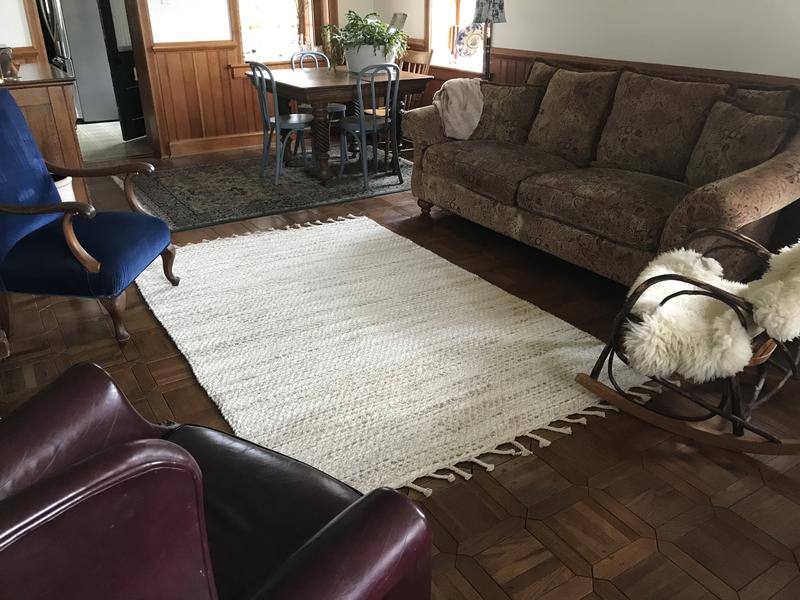 allen + roth Selena 5 x 8 (ft) Loomed Natural Linen Rectangular Indoor ...