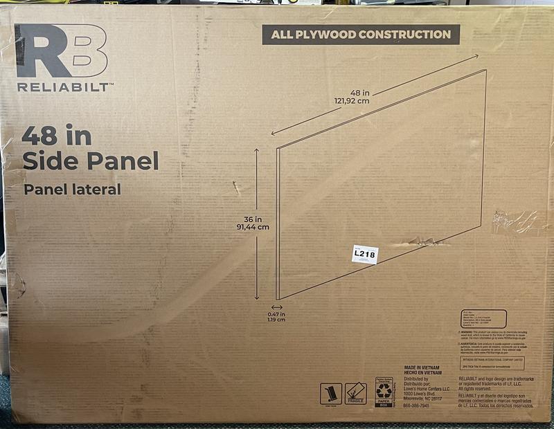 RELIABILT Overlake 48-in W x 36-in H x 0.47-in D Gray Painted Cabinet ...