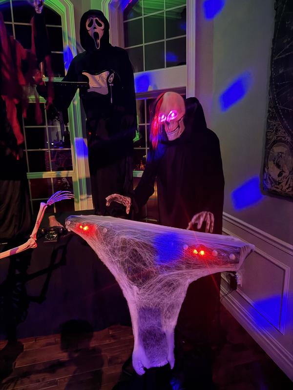 Haunted Living 6-ft Bluetooth Reaper Band LED Keyboard Player ...