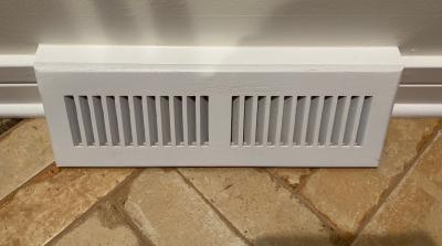 Accord 2-3/4-in x 18-in 180-degrees Oak Light Oak Baseboard register ...