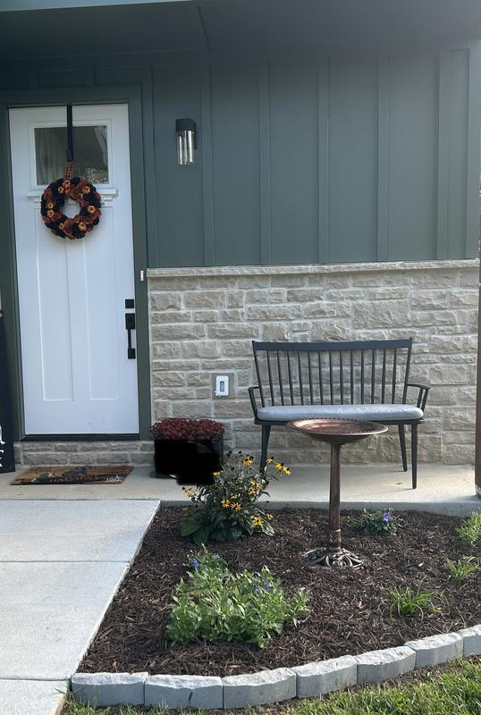 Style Selections Patio Bench 46.6-in W x 37-in H Black Style Selections Patio Bench 46.6-in W x 37-in H Black