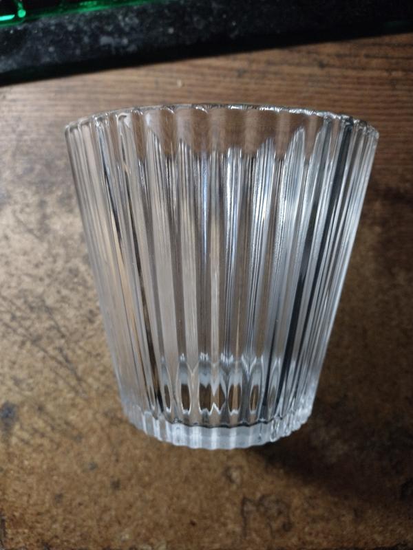 Style Selections 4.7-in x 5-in Cylinder Clear Ribbed Glass Vanity Light ...