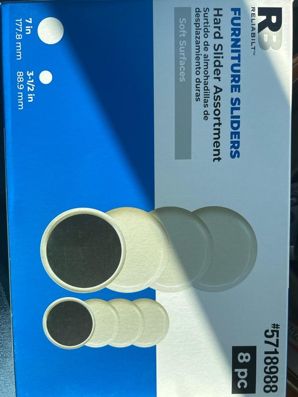 RELIABILT 8-Pack Assorted Round Plastic Carpet Furniture Slider ...