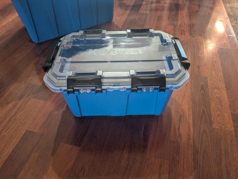 Kobalt Small 5 -Gallons ( 20 -Quarts ) blue Heavy Duty Stackable Tote ...