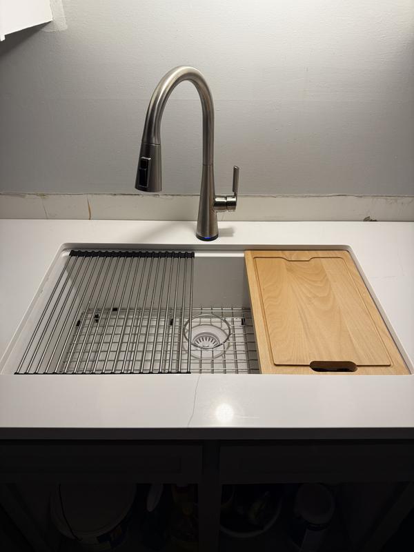 allen + roth Kaiden Drop-in or undermount 33-in x 22-in Quartz Single ...