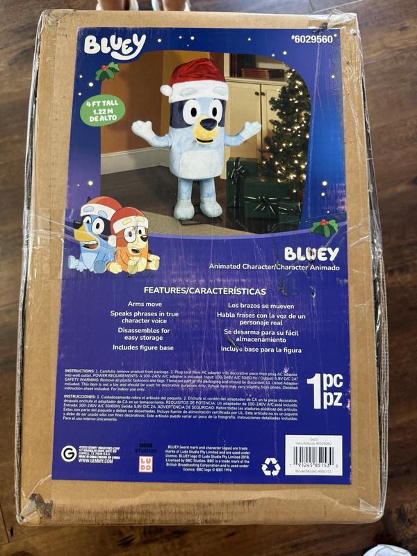 Bluey 4-ft Bluey Musical Animatronic Decoration in the Christmas Decor ...