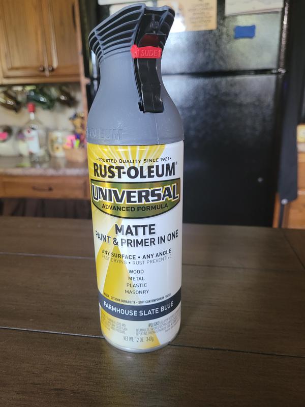 Rust-Oleum Matte Farmhouse Slate Blue Spray Paint and Primer In One ...