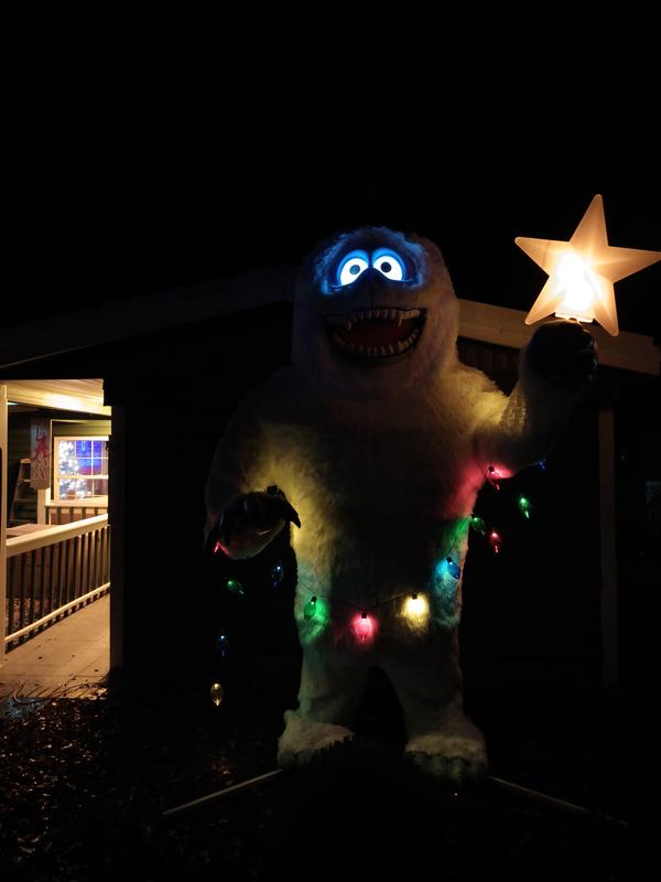 Rudolph the Red-Nosed Reindeer 9.75-ft Laughing LED Bumble Animatronic ...