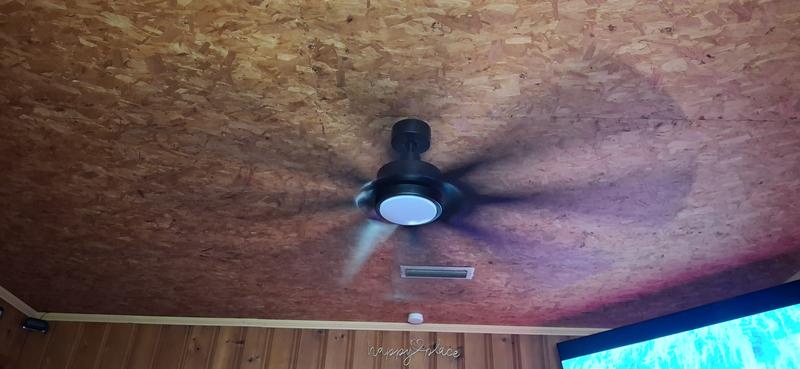 Breezary Square-Ring 72-in Black with Black and Dark Walnut Blades LED ...