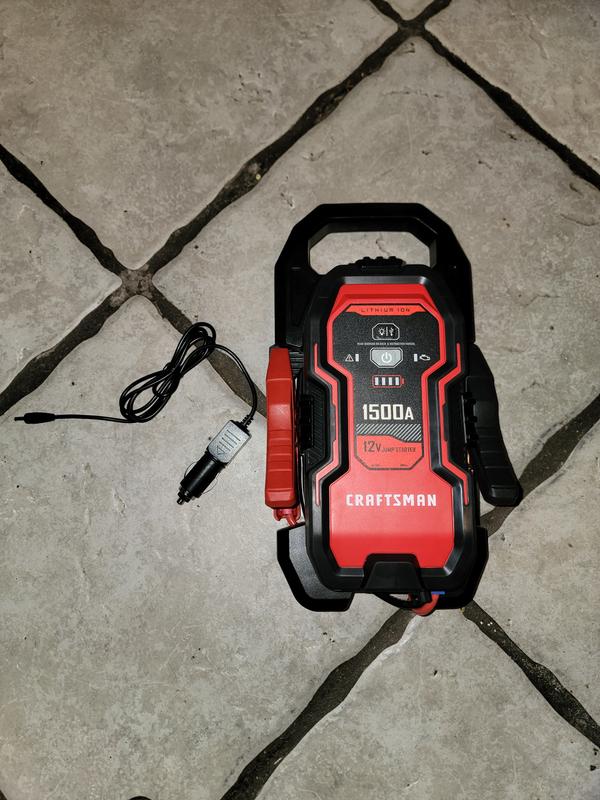 CRAFTSMAN 1500-Amp 12-Volt Portable Car Battery Jump Starter with ...