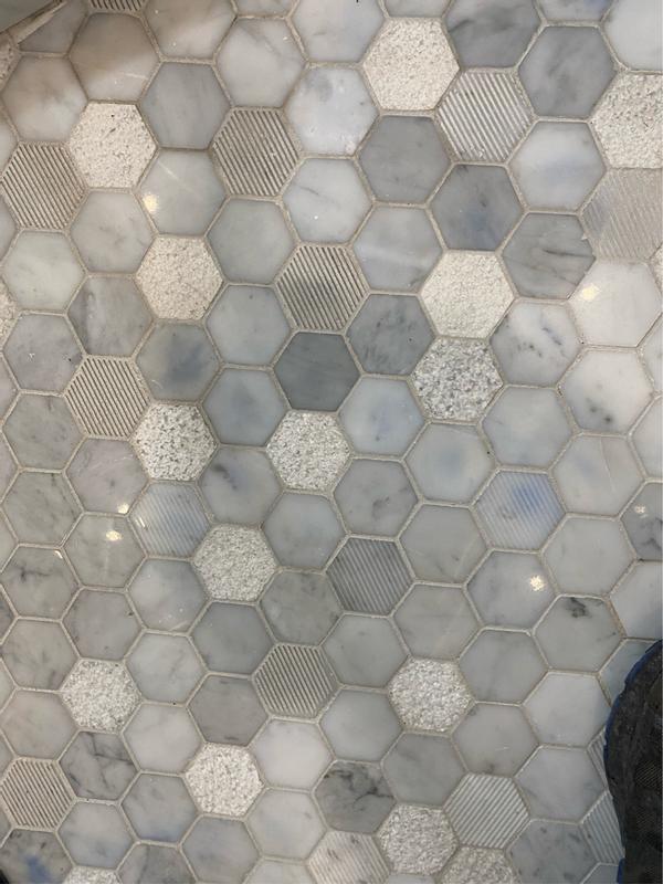 Satori Carrara 12-in x 12-in Multi-finish Natural Stone Marble Hexagon ...