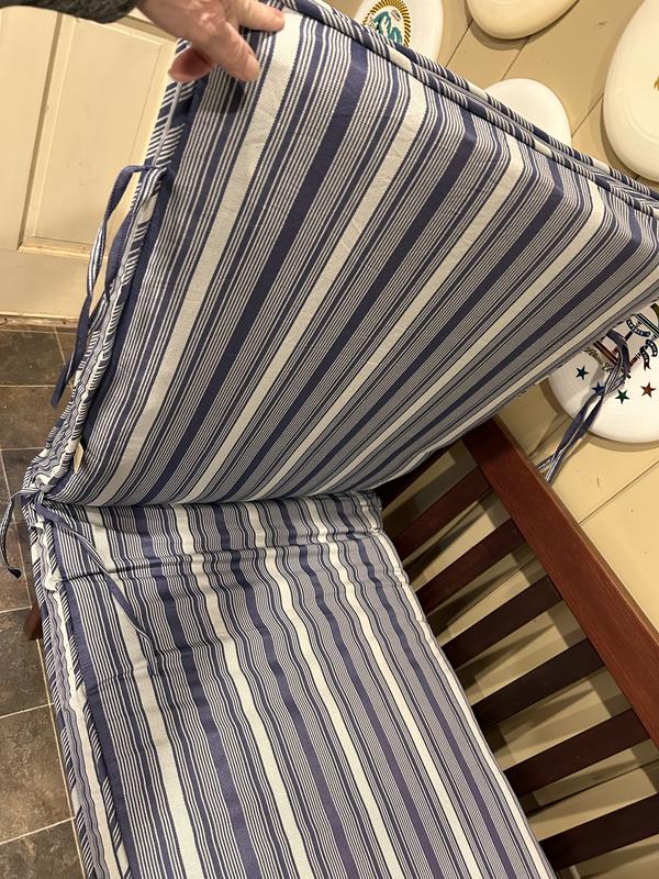 allen + roth 47-in x 23-in Navy Shoreham Stripe Patio Chaise Lounge ...