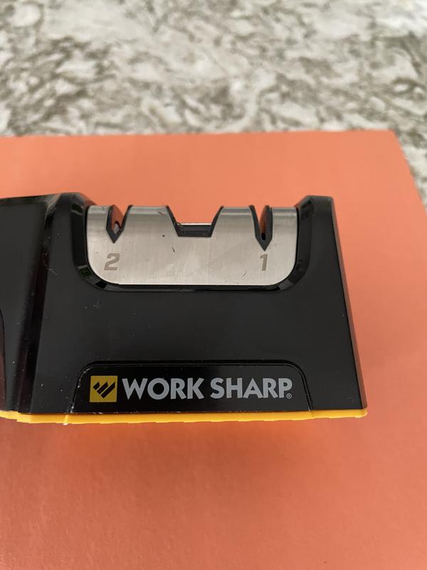 Work Sharp Kitchen Knife Sharpener - Diamond and Ceramic Wheels - Pull Through Design - Includes ...