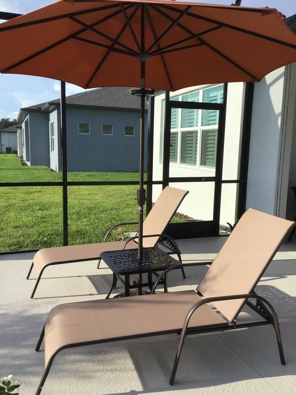 Crestlive Products Cast Aluminum Patio Side Table Outdoor Square Anti ...