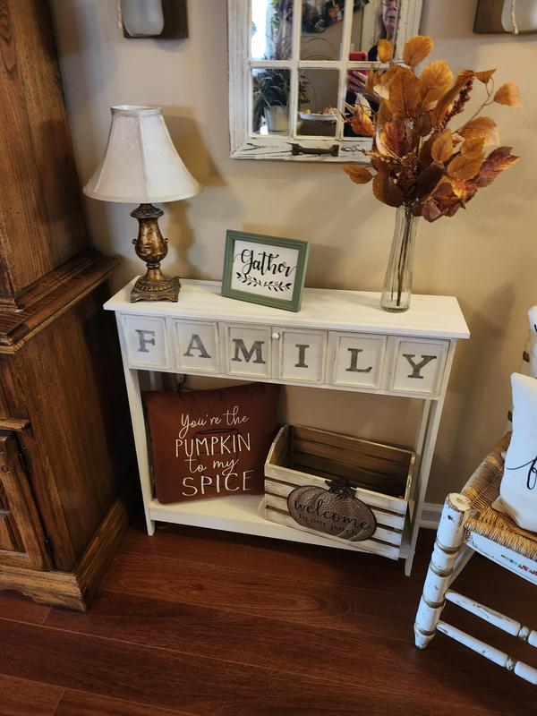 Lakeside farmhouse sentiment console table store