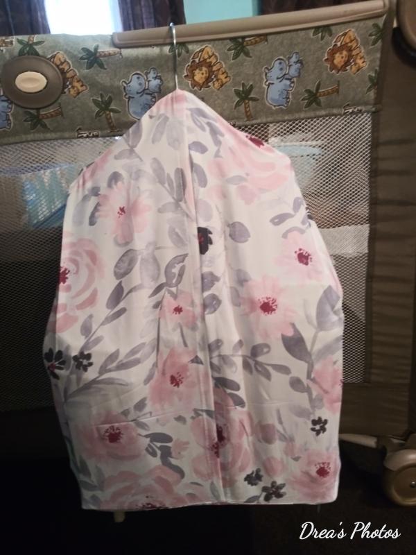 Bedtime Originals Blossom Pink/Gray Watercolor Floral Diaper Stacker ...