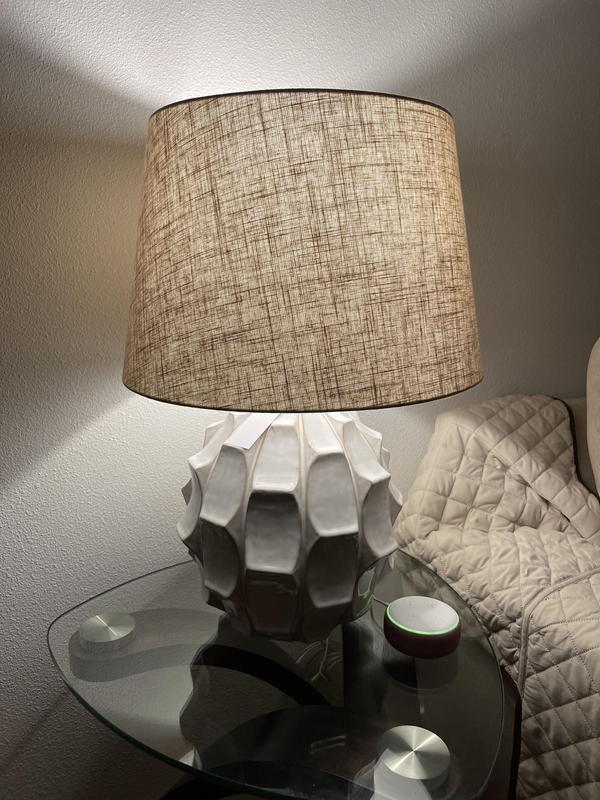 Cosgrove Mid Century Modern Table Lamp 26.5" High Ceramic White Glaze ...