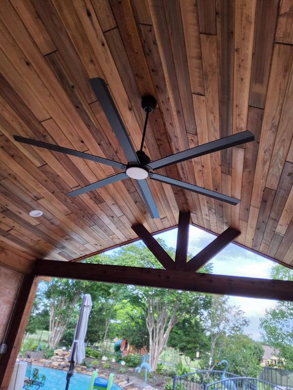 Casa Vieja 84" Ultra Breeze Modern Industrial Outdoor Ceiling Fan with ...