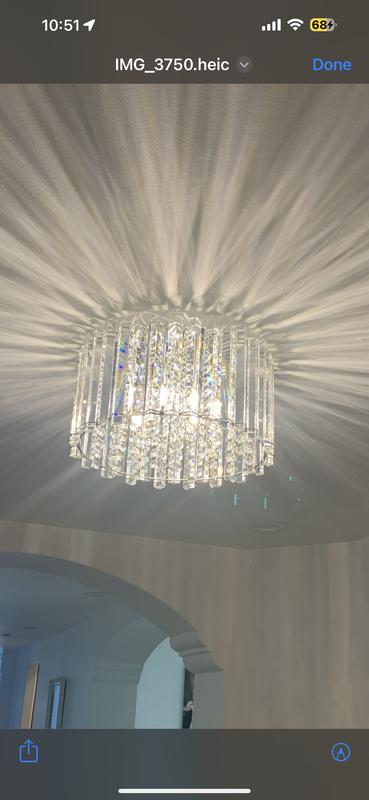 Francesca Luxury Close To Ceiling Light Flush Mount Fixture 14" Wide ...