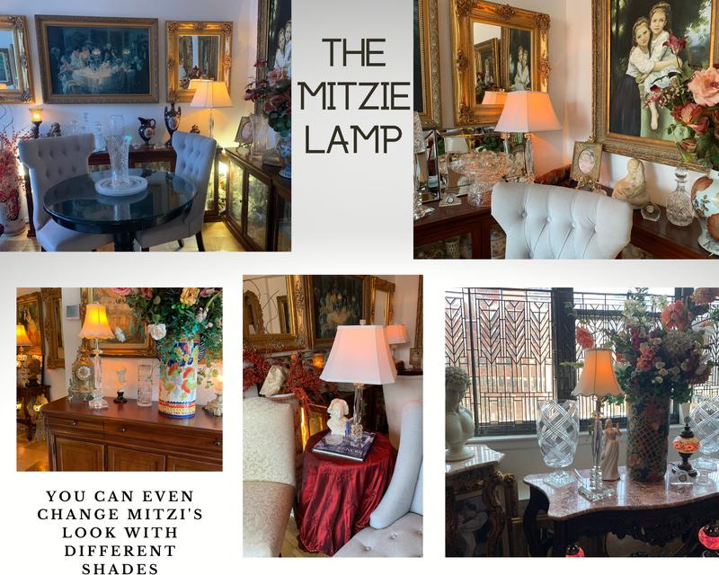 Mitzie Traditional Table Lamp 25.5" High Clear Crystal Glass Cut Column ...