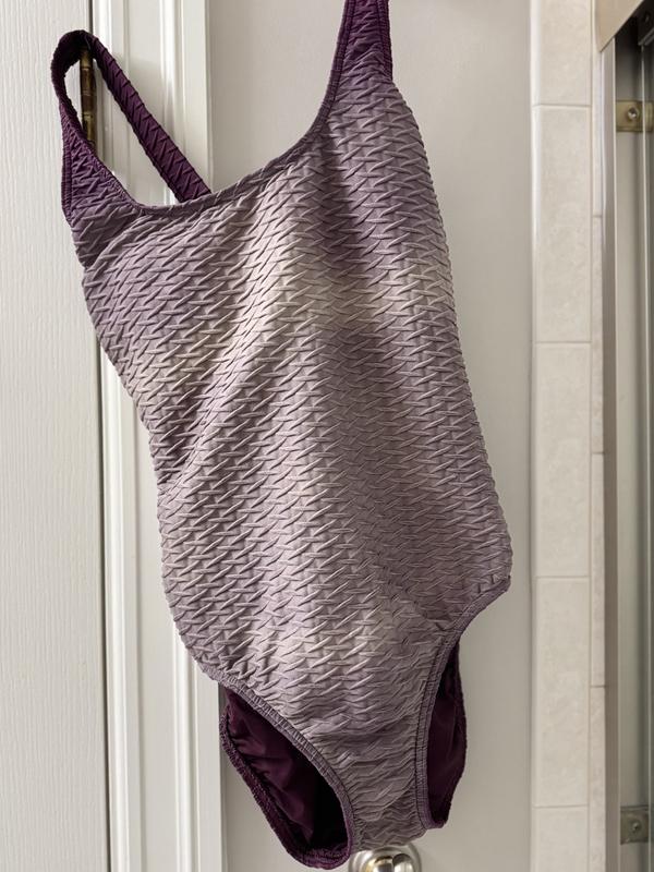 Lands' End Women's Texture Tugless X-Back One Piece Swimsuit - Macy's