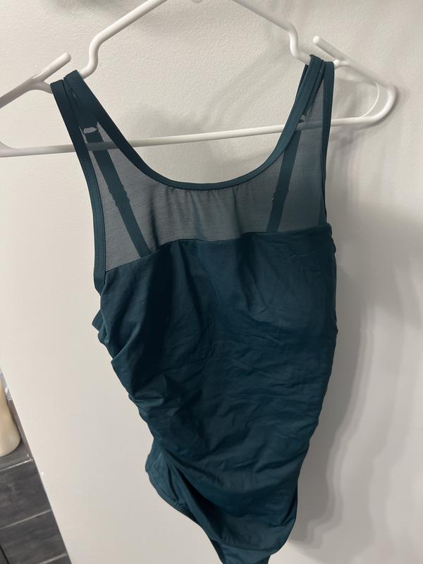 Lands' End Women's Chlorine Resistant Smoothing Control Mesh High Neck ...