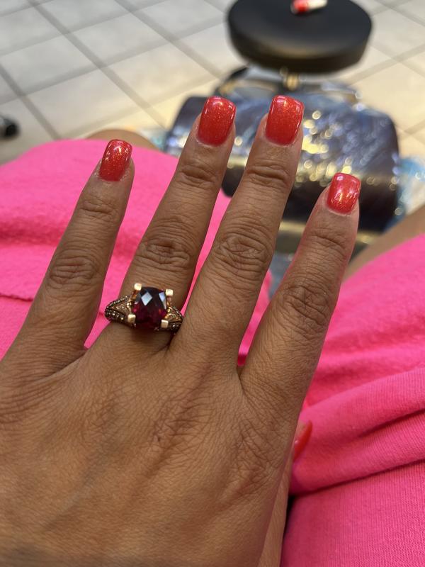 14K Strawberry Gold Ring Chocolate Diamonds Vanilla Diamonds YOLP 5 Le Vian
