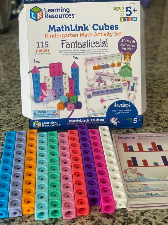 Learning Resources Mathlink Cubes Kindergarten Math Activity Set ...