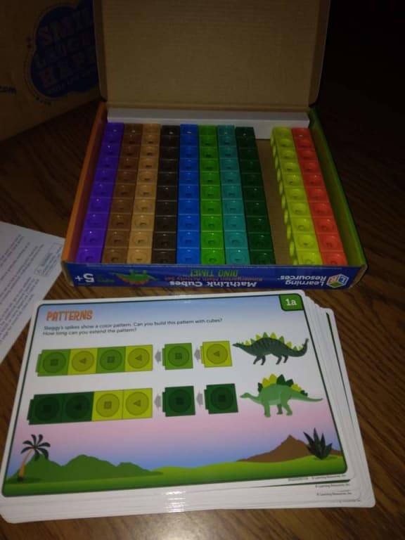 Learning Resources Mathlink Cubes Kindergarten Math Activity Set: Dino ...