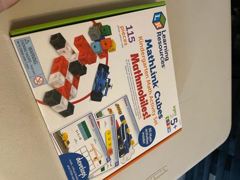Learning Resources Mathlink Cubes Kindergarten Math Activity Set ...