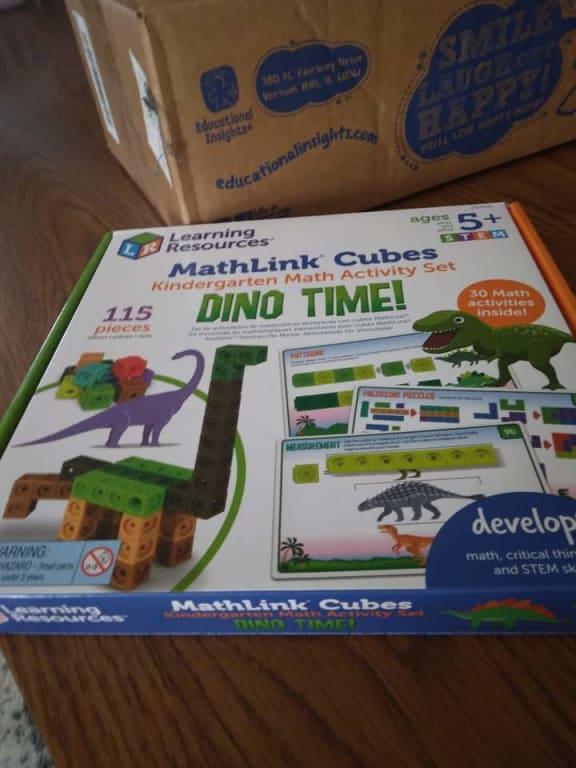 Learning Resources Mathlink Cubes Kindergarten Math Activity Set: Dino ...