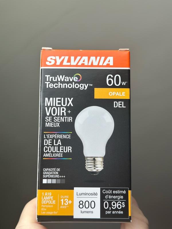 SYLVANIA TruWave A19 E26 Medium LED Bulb Daylight 60 Watt Equivalence 4 ...
