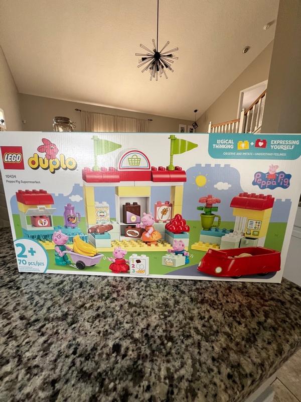 LEGO® Duplo Peppa Pig Supermarket Building Set for Toddlers 10434, 70 ...